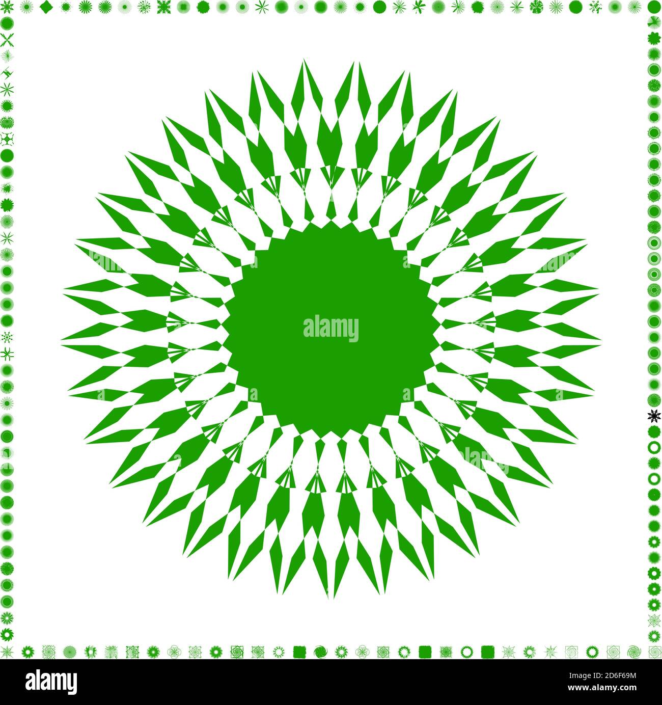 Green, organic-angular geometric generative art shapes, abstract vector ...