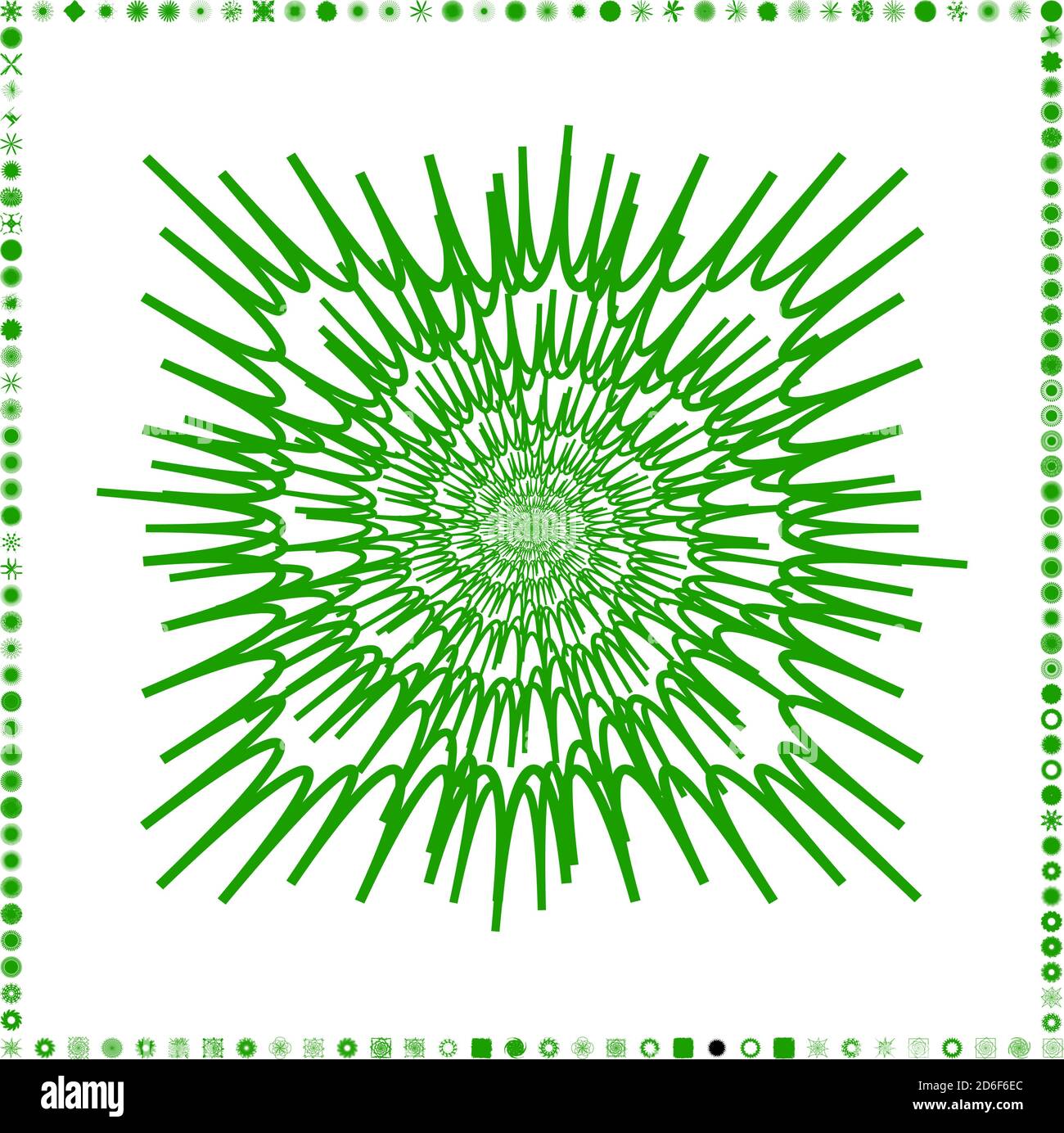 Green, organic-angular geometric generative art shapes, abstract vector ...