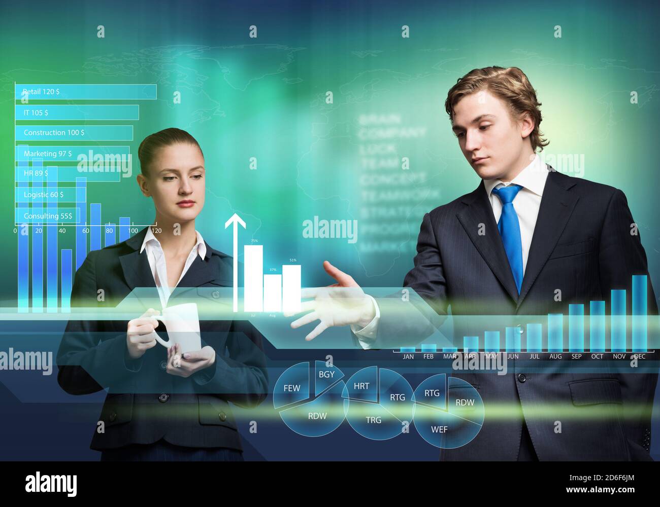 Businesspeople using modern technologies Stock Photo - Alamy
