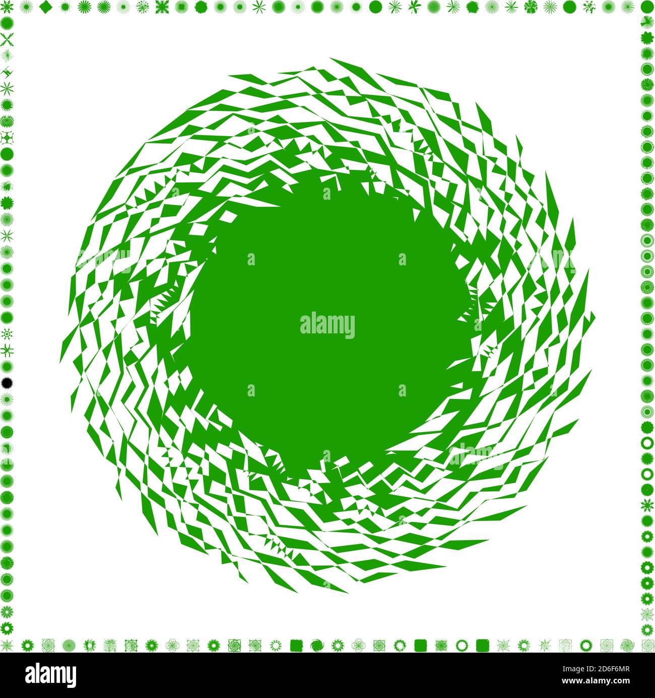Green, organic-angular geometric generative art shapes, abstract vector ...