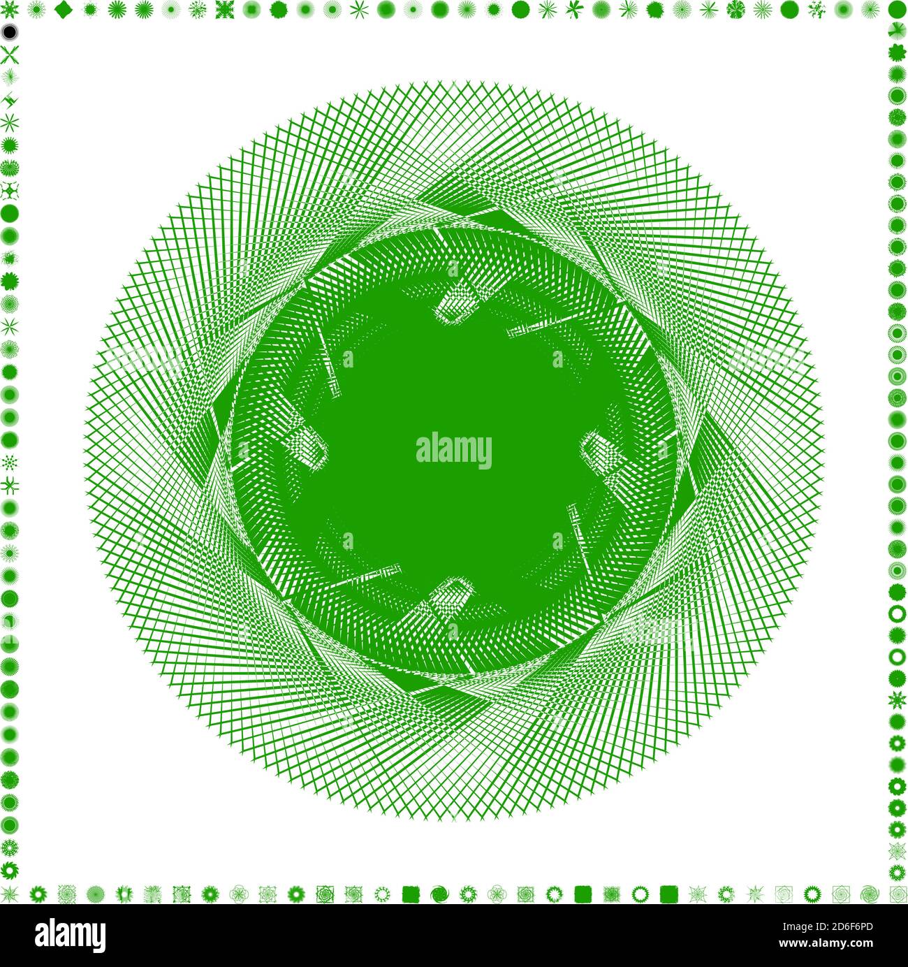 Green, organic-angular geometric generative art shapes, abstract vector ...