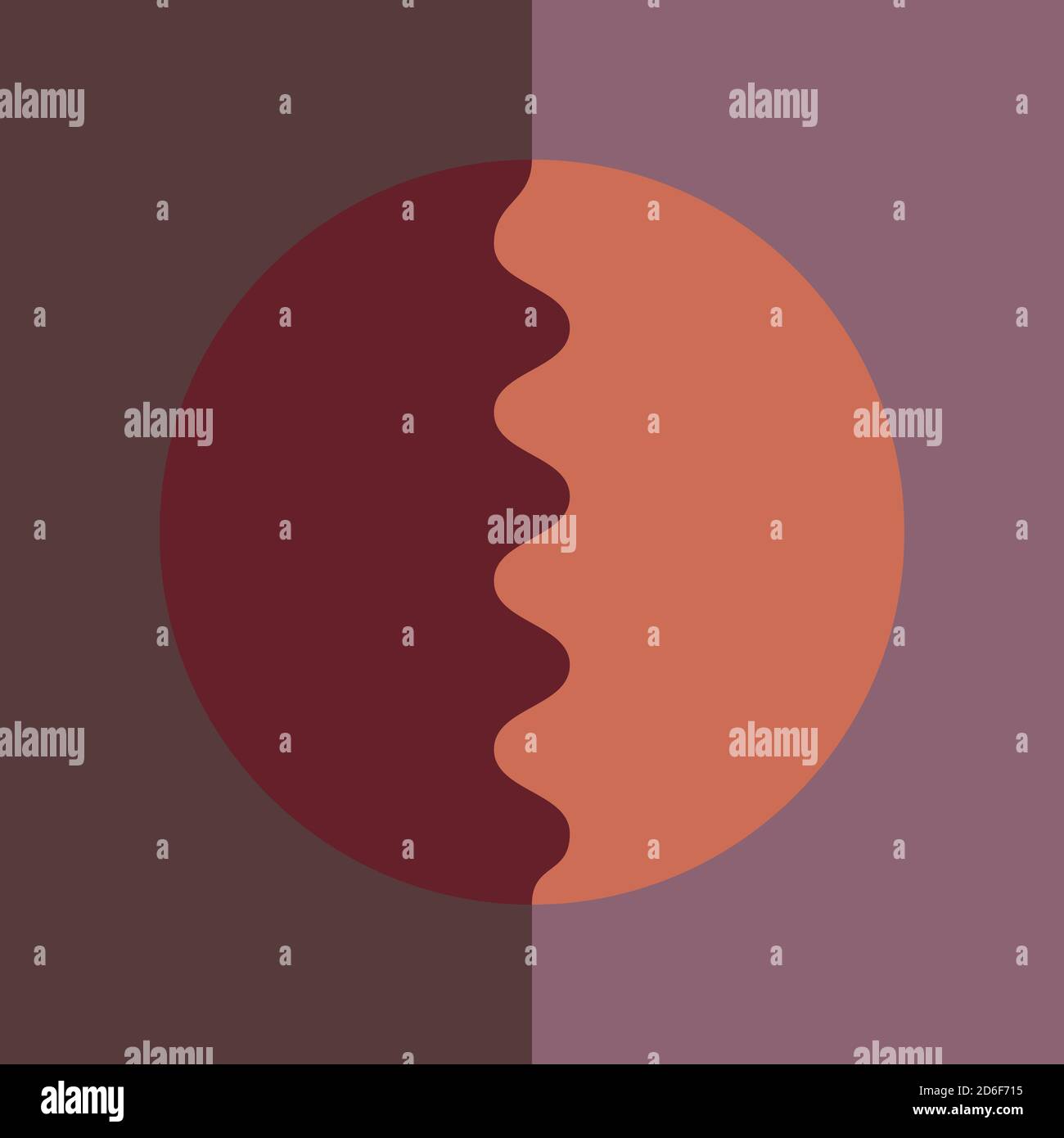 An abstract retro colored wavy circle shape background image Stock ...