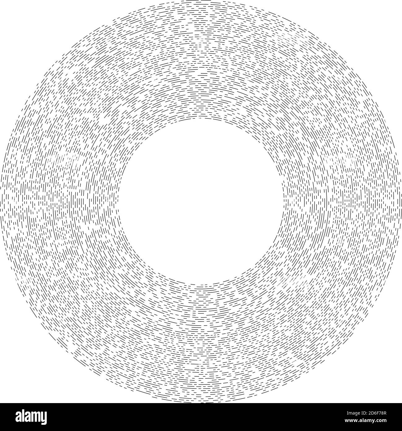 Radial, radiating lines abstract burst element. Concentric whirligig ...