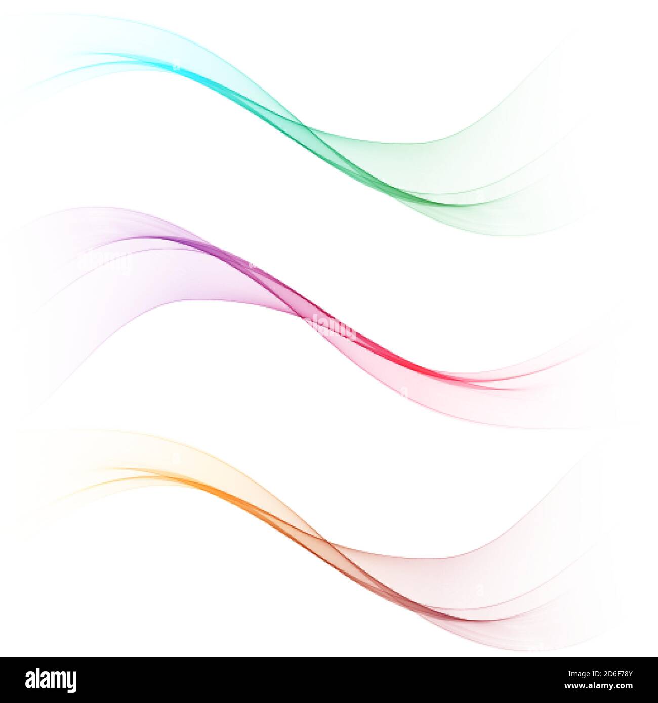 Colored abstract waves. Banner layout. Presentation template. Set of ...