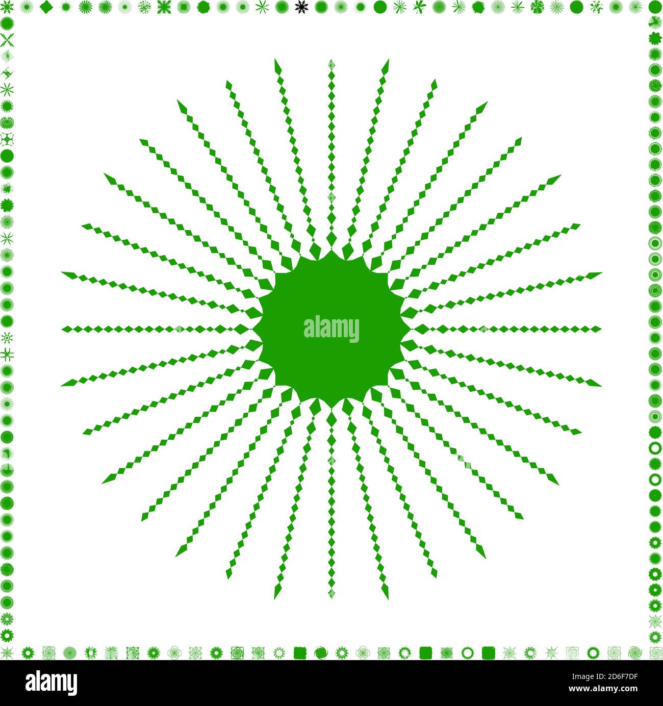 Green, organic-angular geometric generative art shapes, abstract vector ...