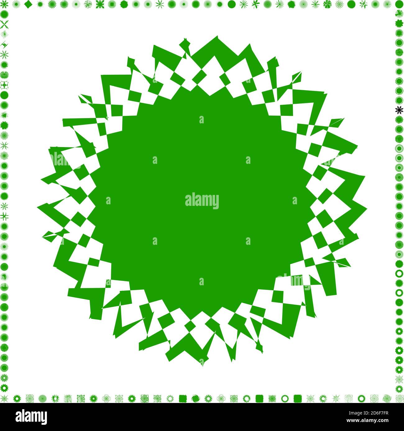 Green, organic-angular geometric generative art shapes, abstract vector ...