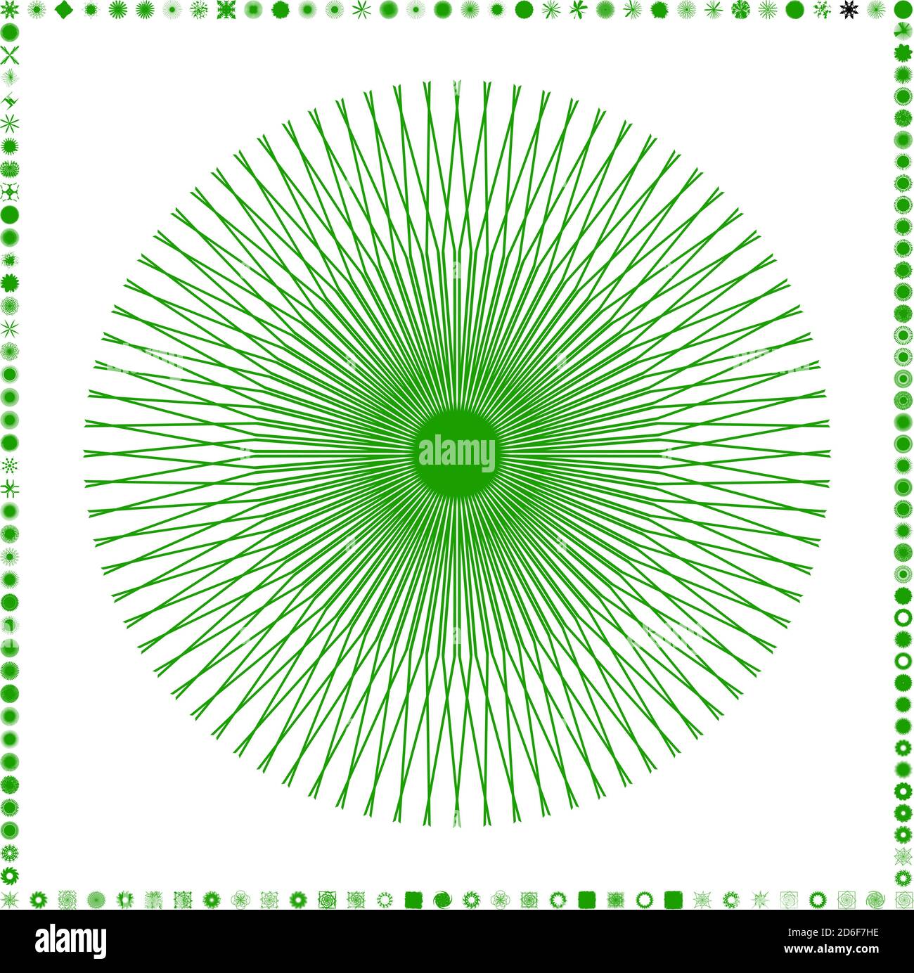 Green, organic-angular geometric generative art shapes, abstract vector ...