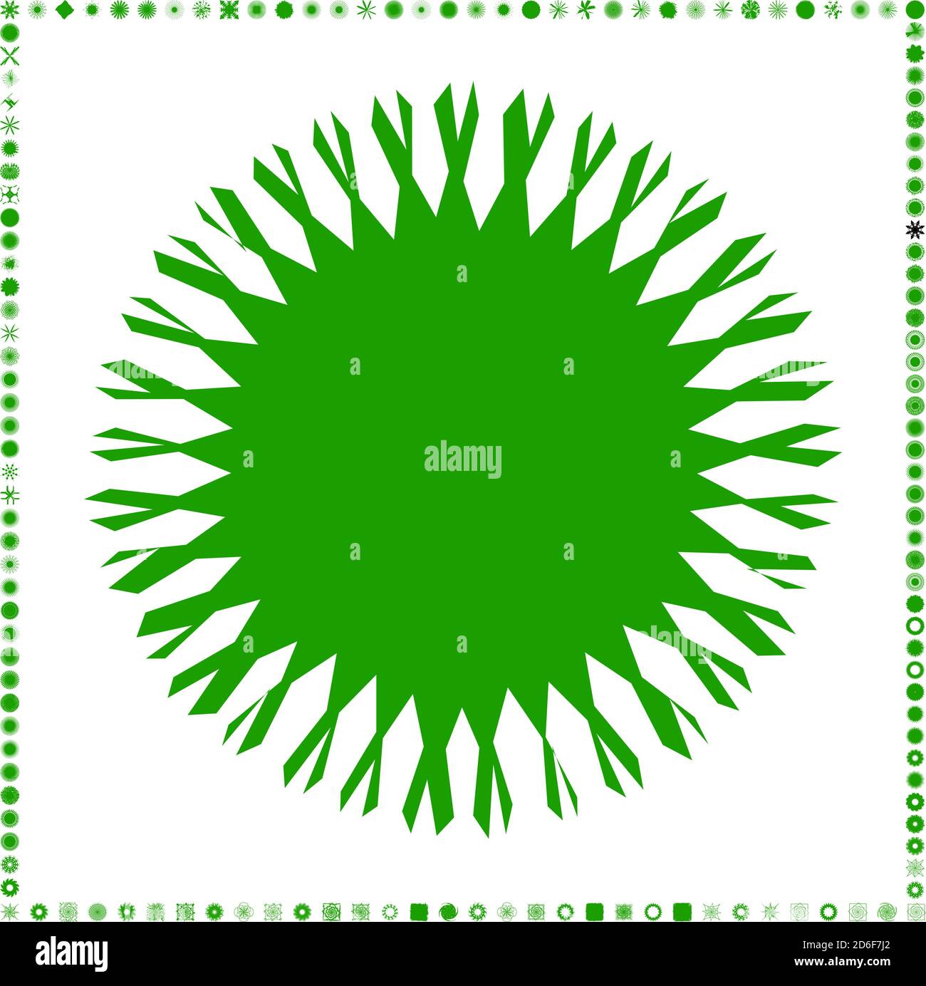 Green, organic-angular geometric generative art shapes, abstract vector ...