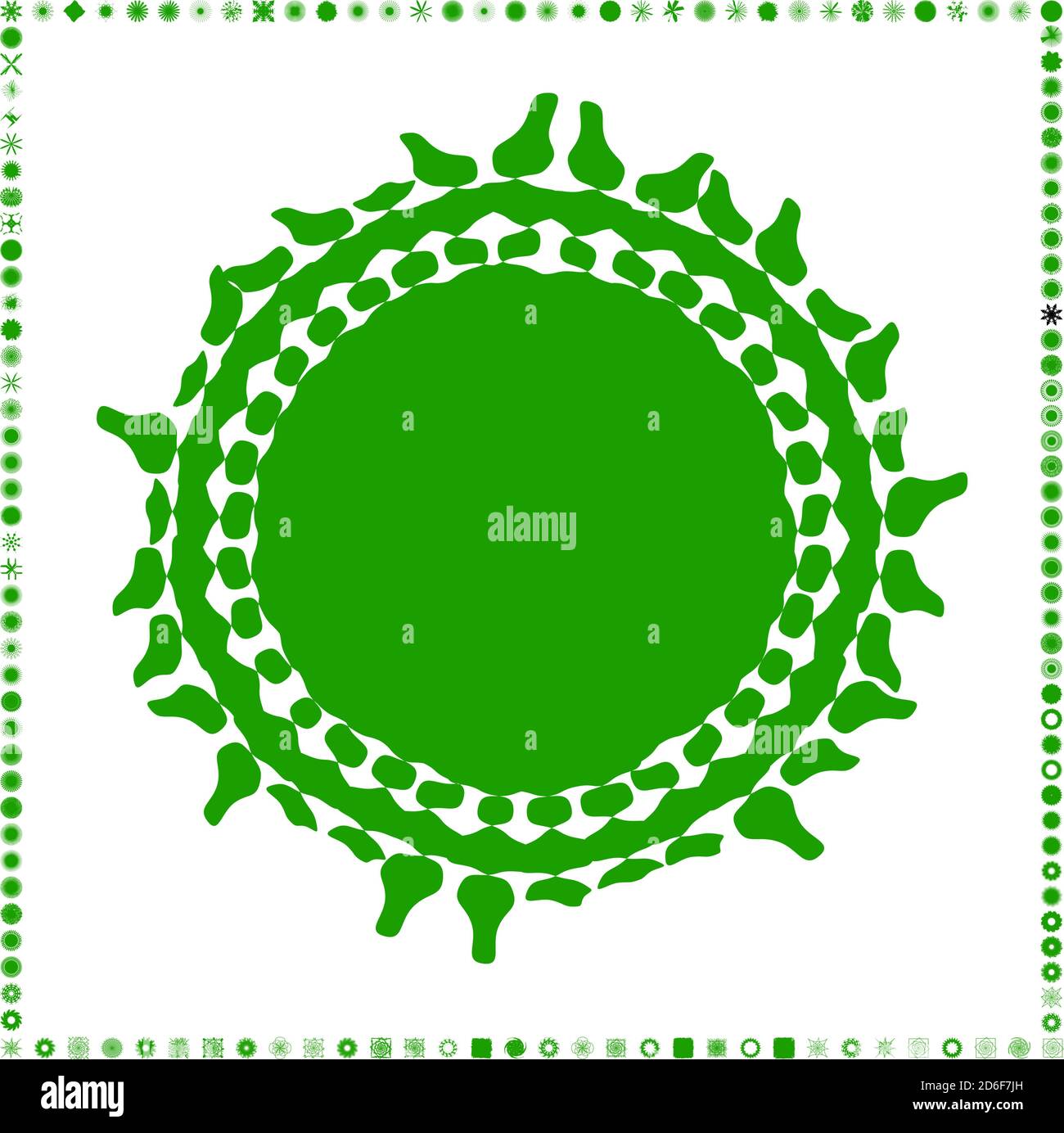 Green, organic-angular geometric generative art shapes, abstract vector ...