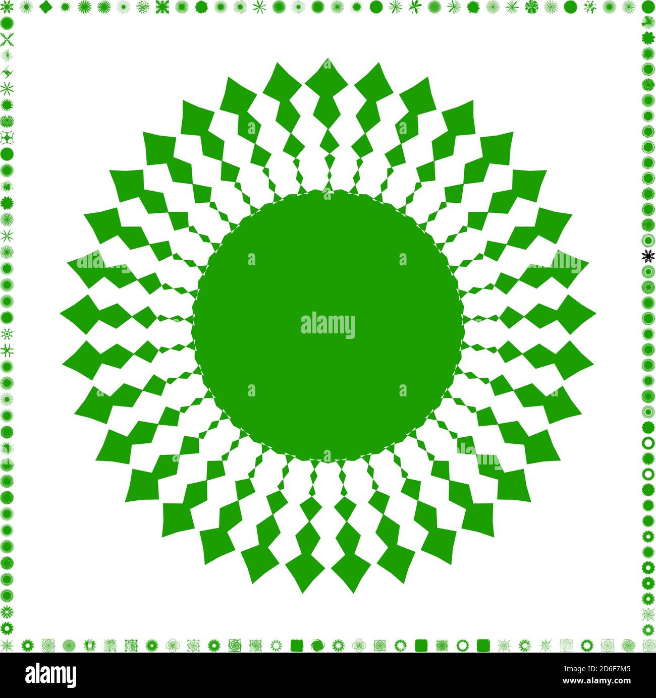 Green, organic-angular geometric generative art shapes, abstract vector ...