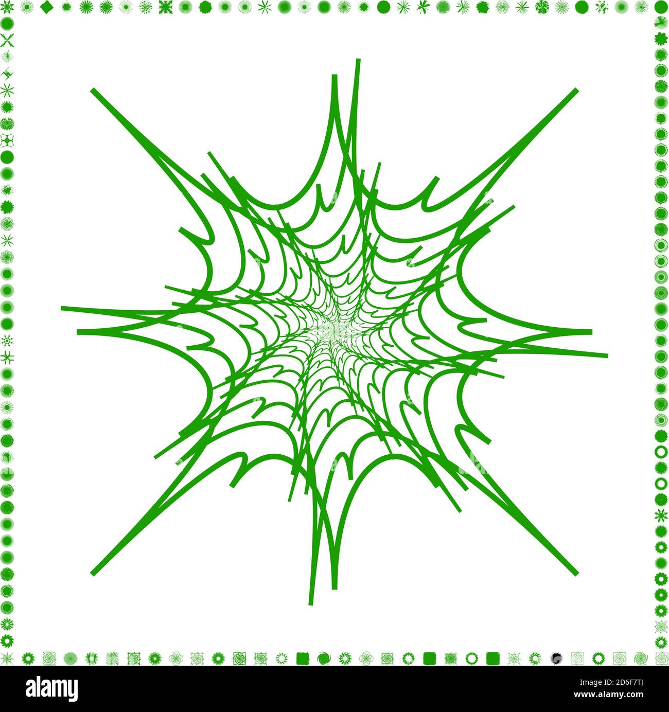 Green, organic-angular geometric generative art shapes, abstract vector ...