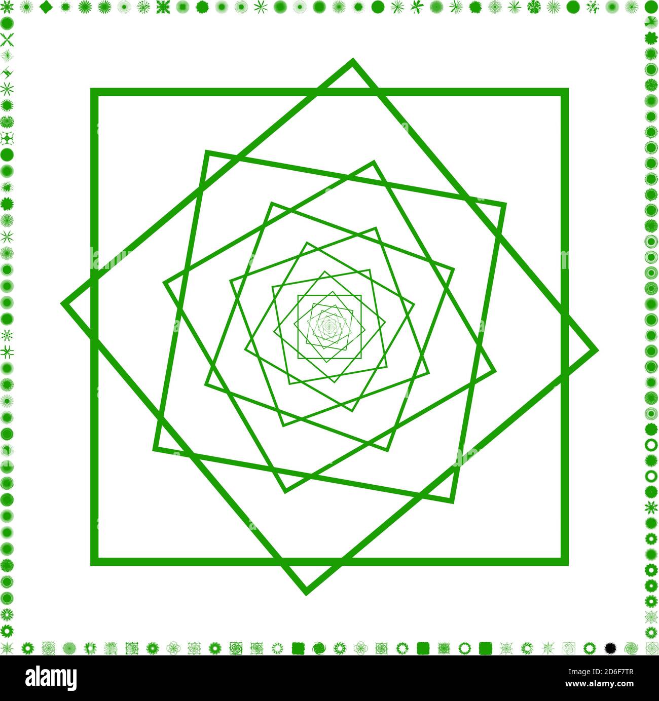 Green, organic-angular geometric generative art shapes, abstract vector ...