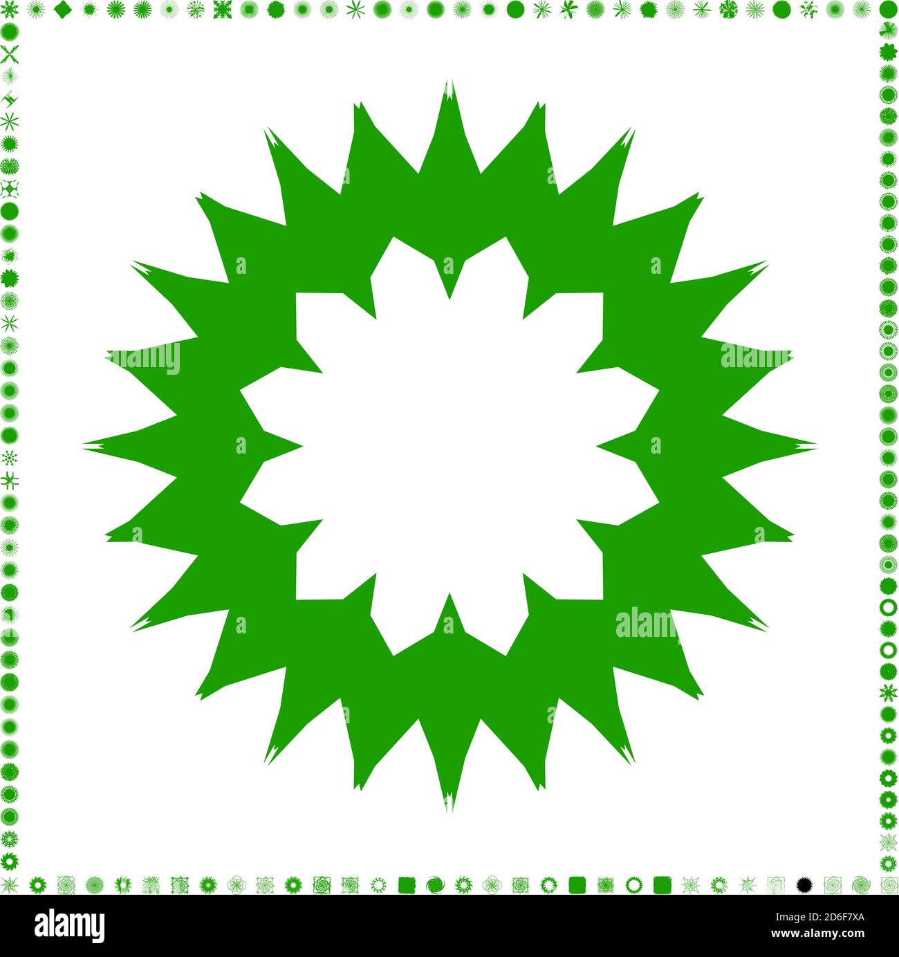 Green, organic-angular geometric generative art shapes, abstract vector ...