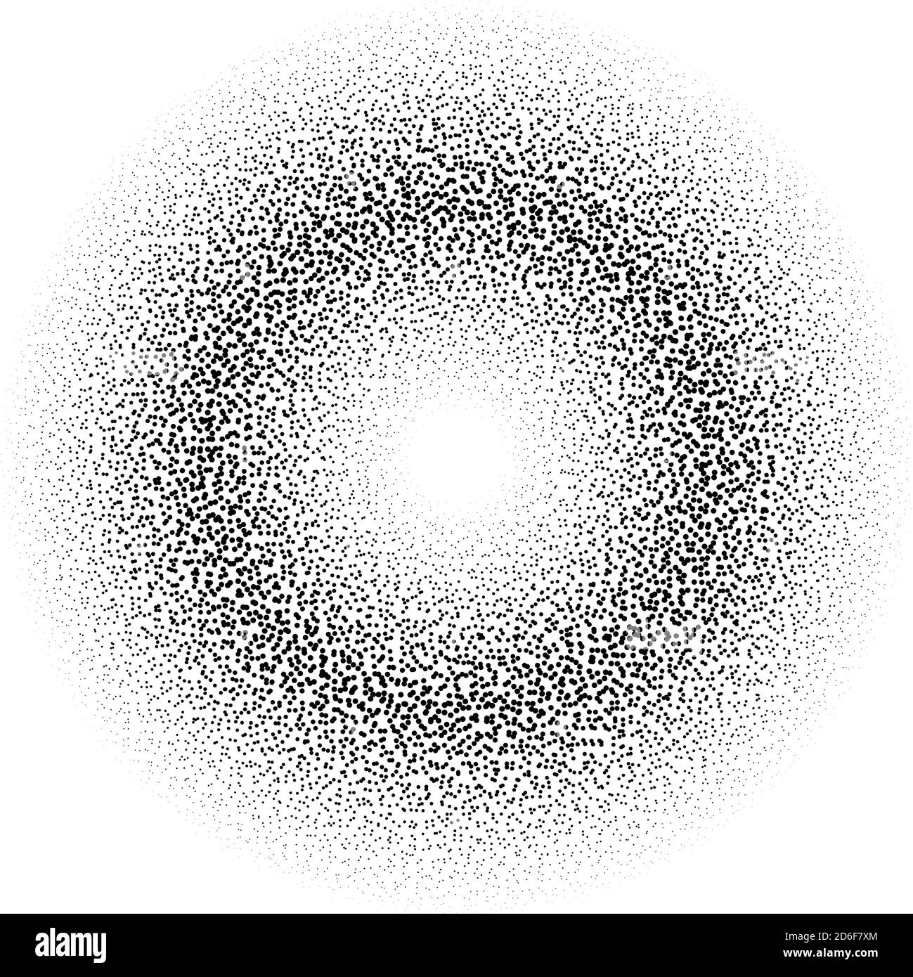 Circle halftone, screentone vector illustrations. Dots, dotted ...