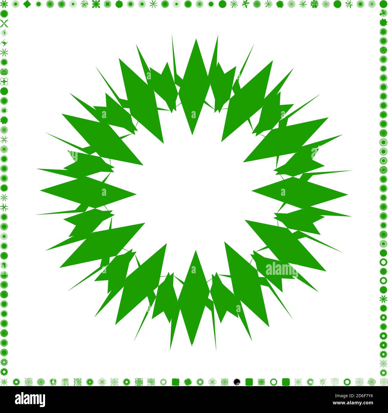 Green, organic-angular geometric generative art shapes, abstract vector ...
