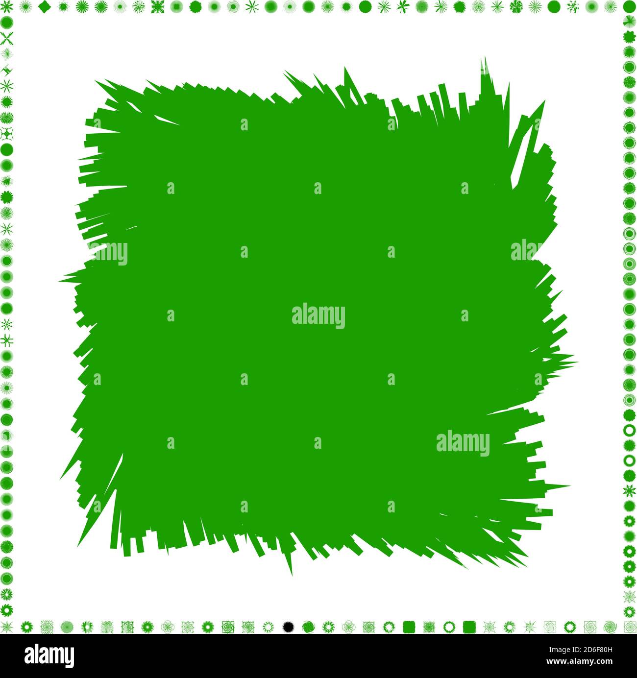 Green, organic-angular geometric generative art shapes, abstract vector ...