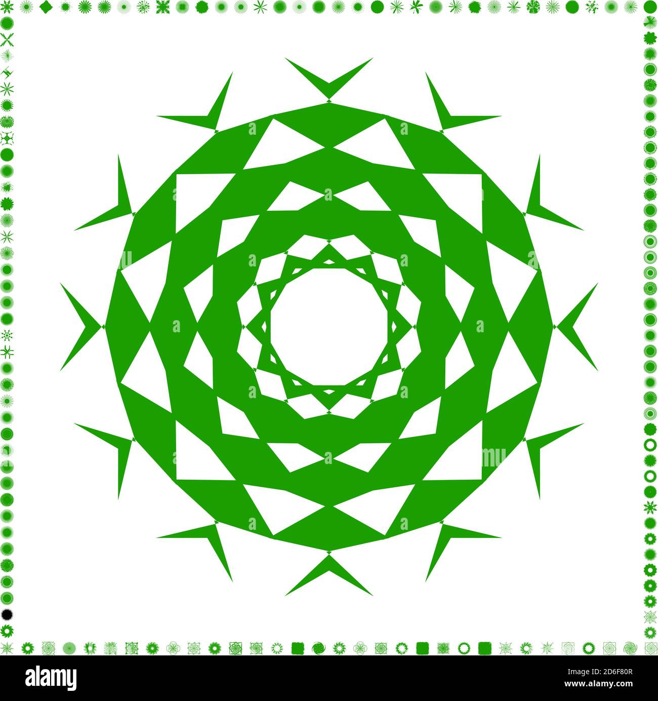 Green, organic-angular geometric generative art shapes, abstract vector ...