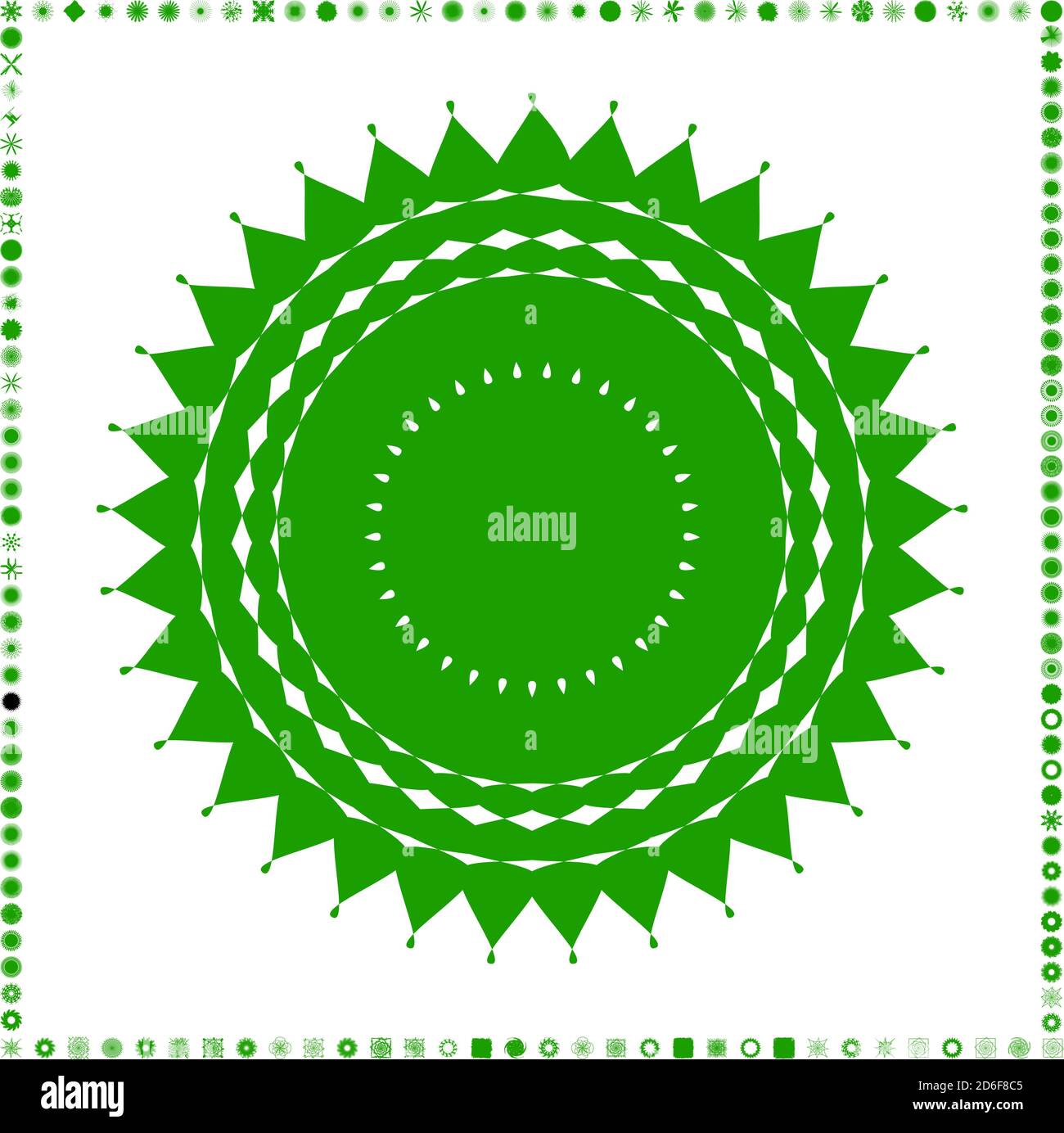 Green, organic-angular geometric generative art shapes, abstract vector ...