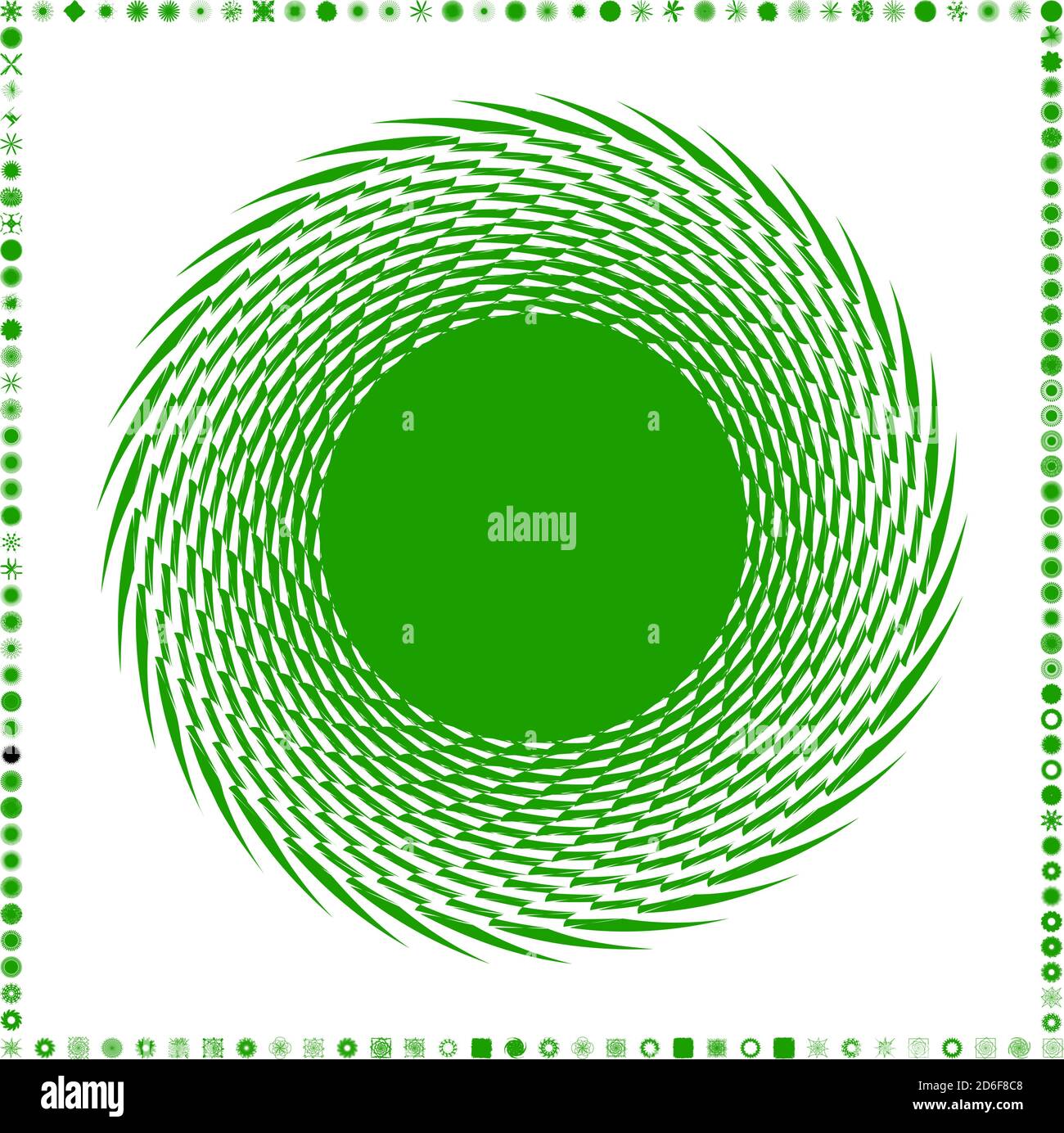 Green, organic-angular geometric generative art shapes, abstract vector ...