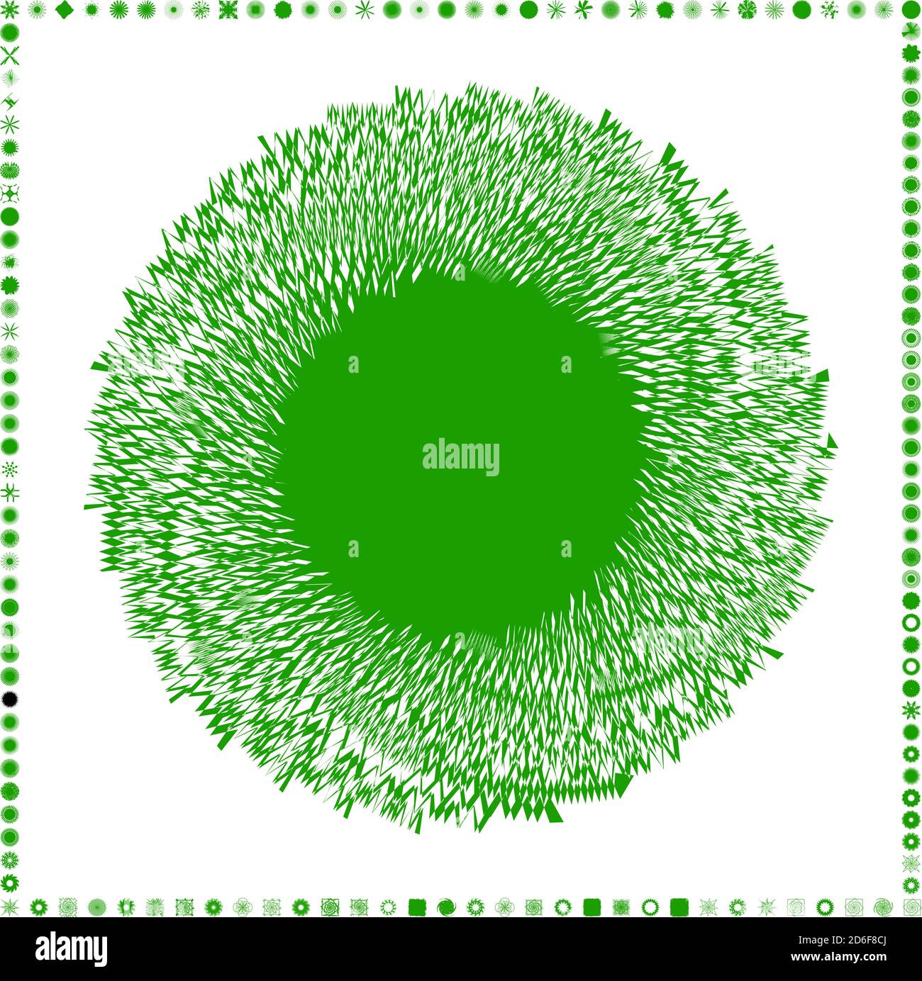 Green, organic-angular geometric generative art shapes, abstract vector ...