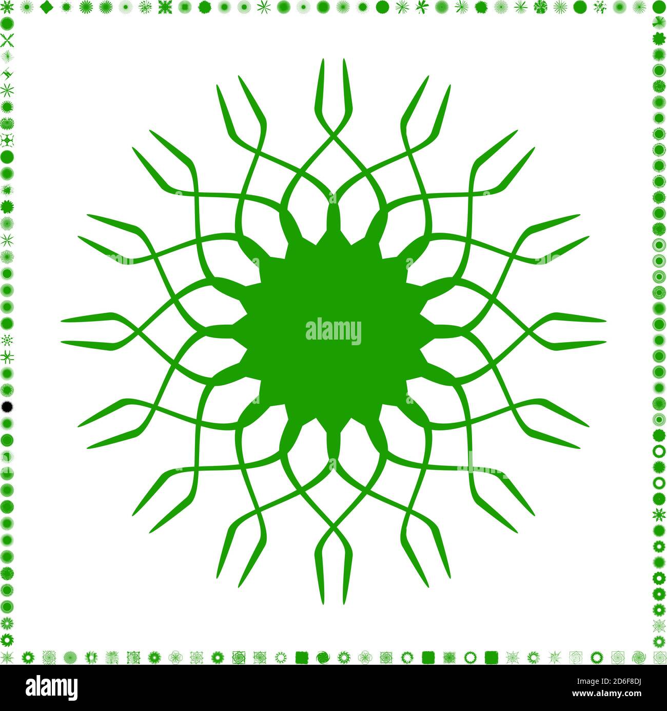 Green, organic-angular geometric generative art shapes, abstract vector ...