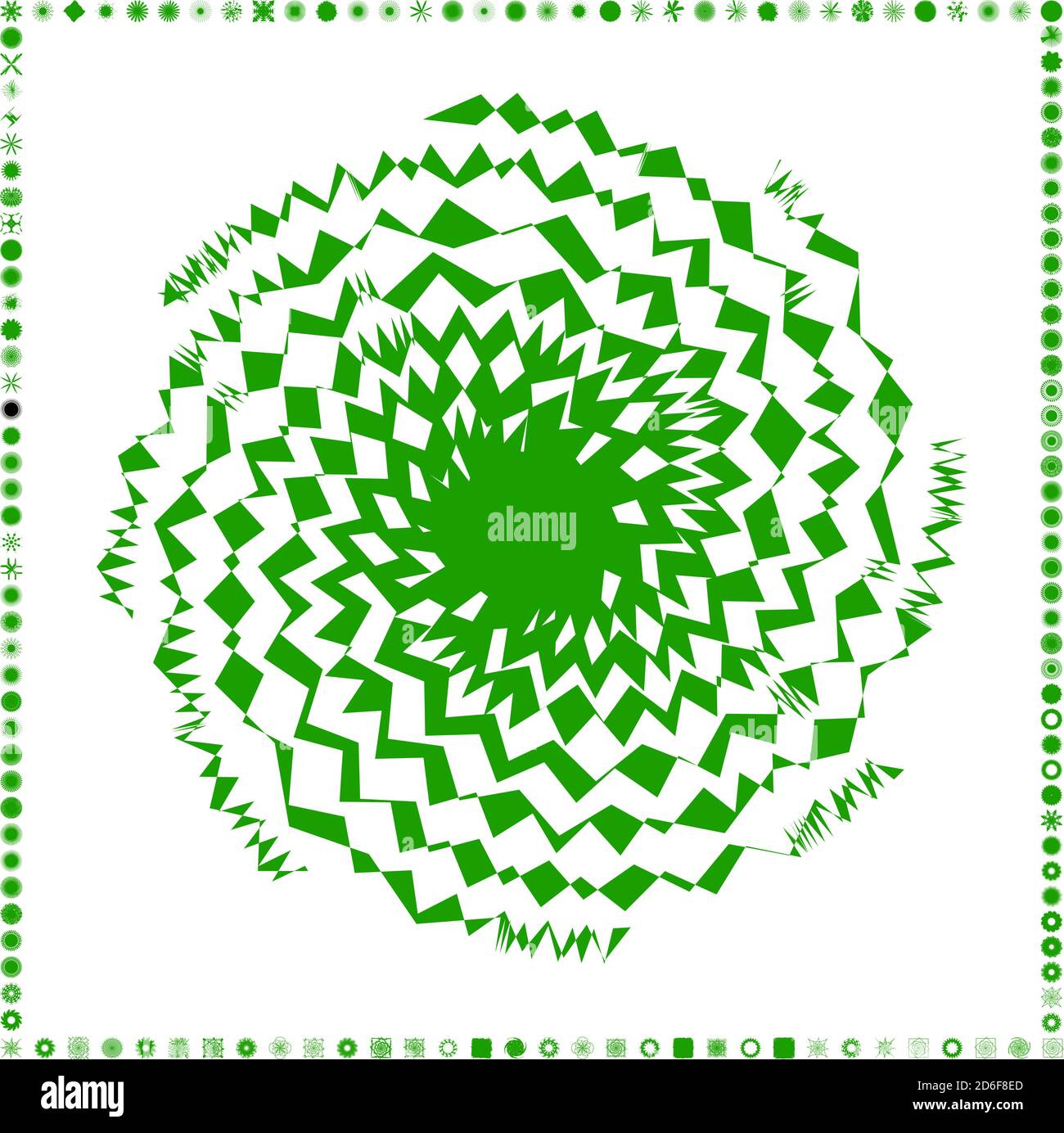 Green, organic-angular geometric generative art shapes, abstract vector ...