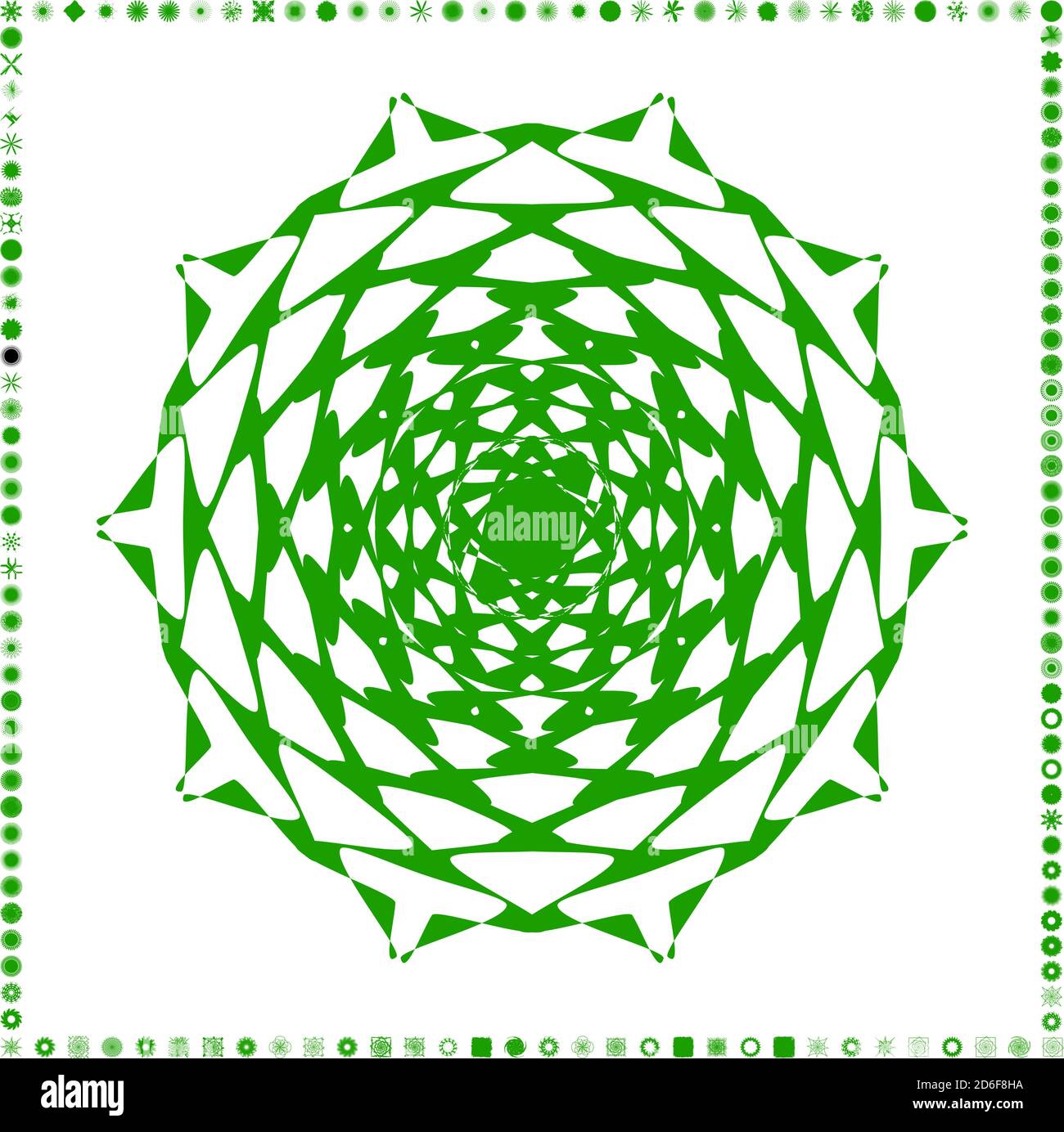 Green, organic-angular geometric generative art shapes, abstract vector ...