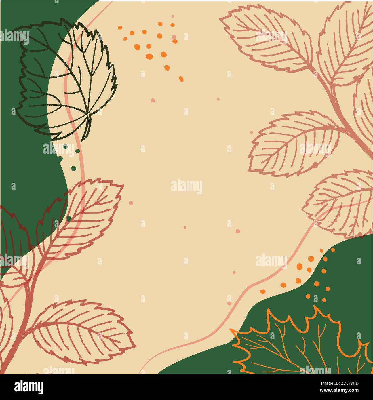 Autumn design backgrounds for social media banner with fluid wave shape ...