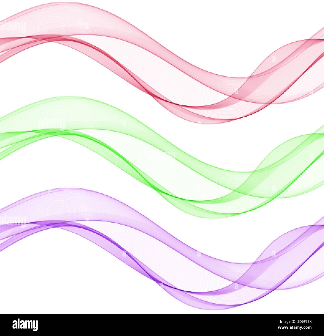Set of abstract vector waves. Design element. Template for advertising ...