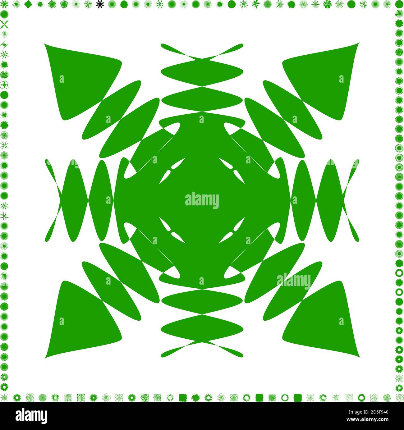 Green, organic-angular geometric generative art shapes, abstract vector ...