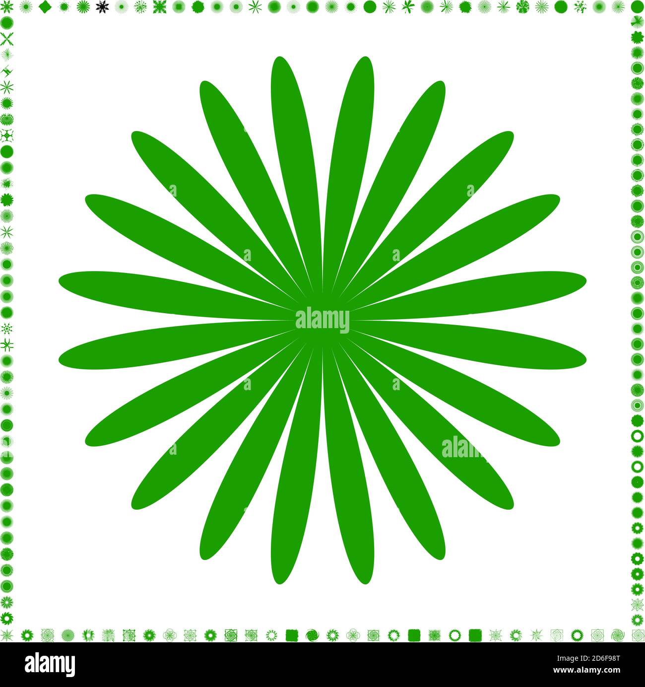 Green, organic-angular geometric generative art shapes, abstract vector ...