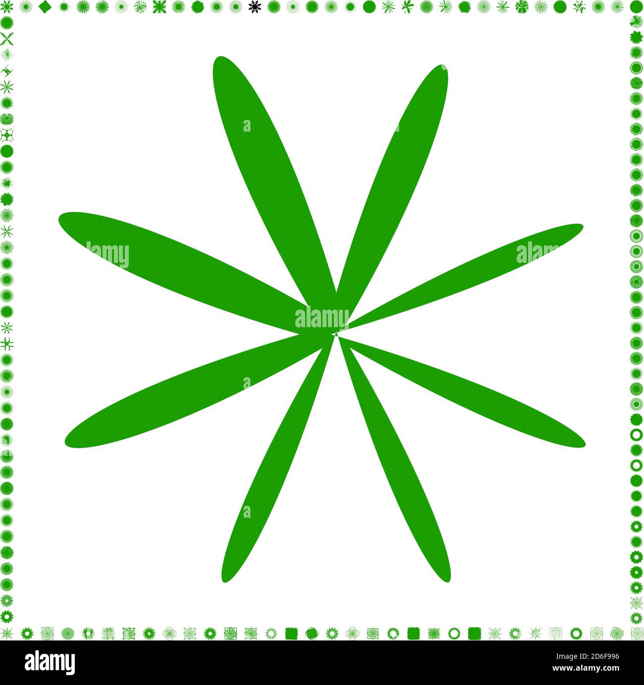 Green, organic-angular geometric generative art shapes, abstract vector ...