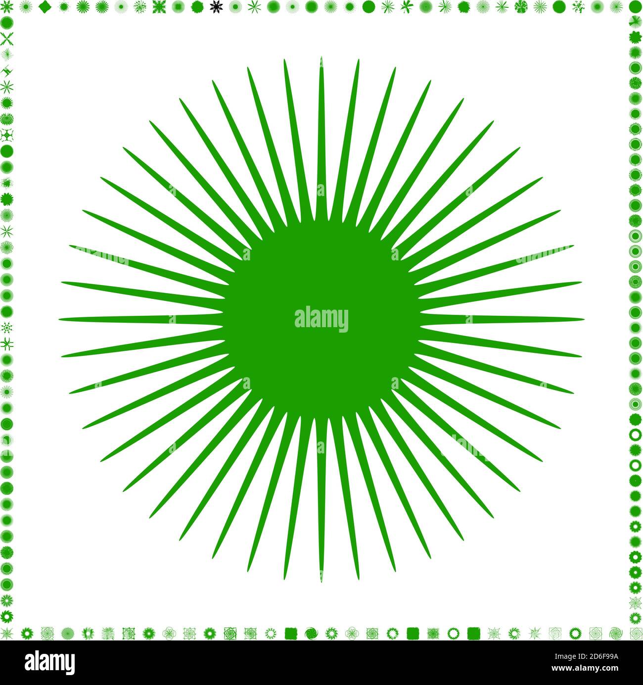 Green, organic-angular geometric generative art shapes, abstract vector ...