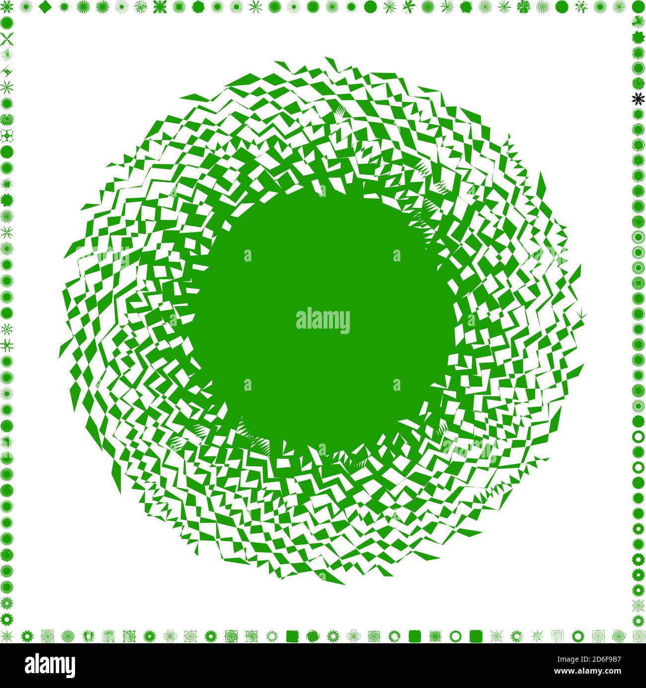 Green, organic-angular geometric generative art shapes, abstract vector ...