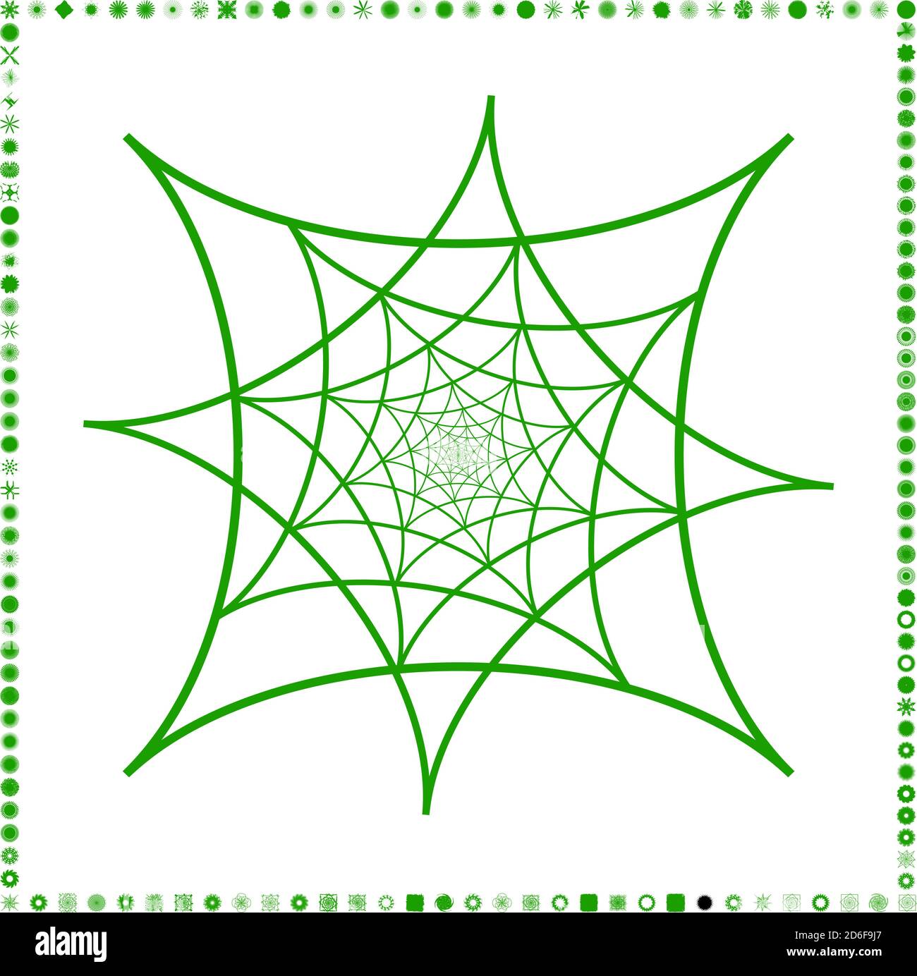Green, organic-angular geometric generative art shapes, abstract vector ...