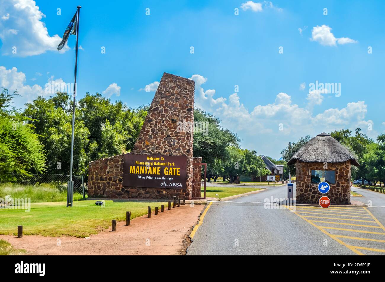 Pilanesberg Manyane entrance gate to the big five naturereserve in ...