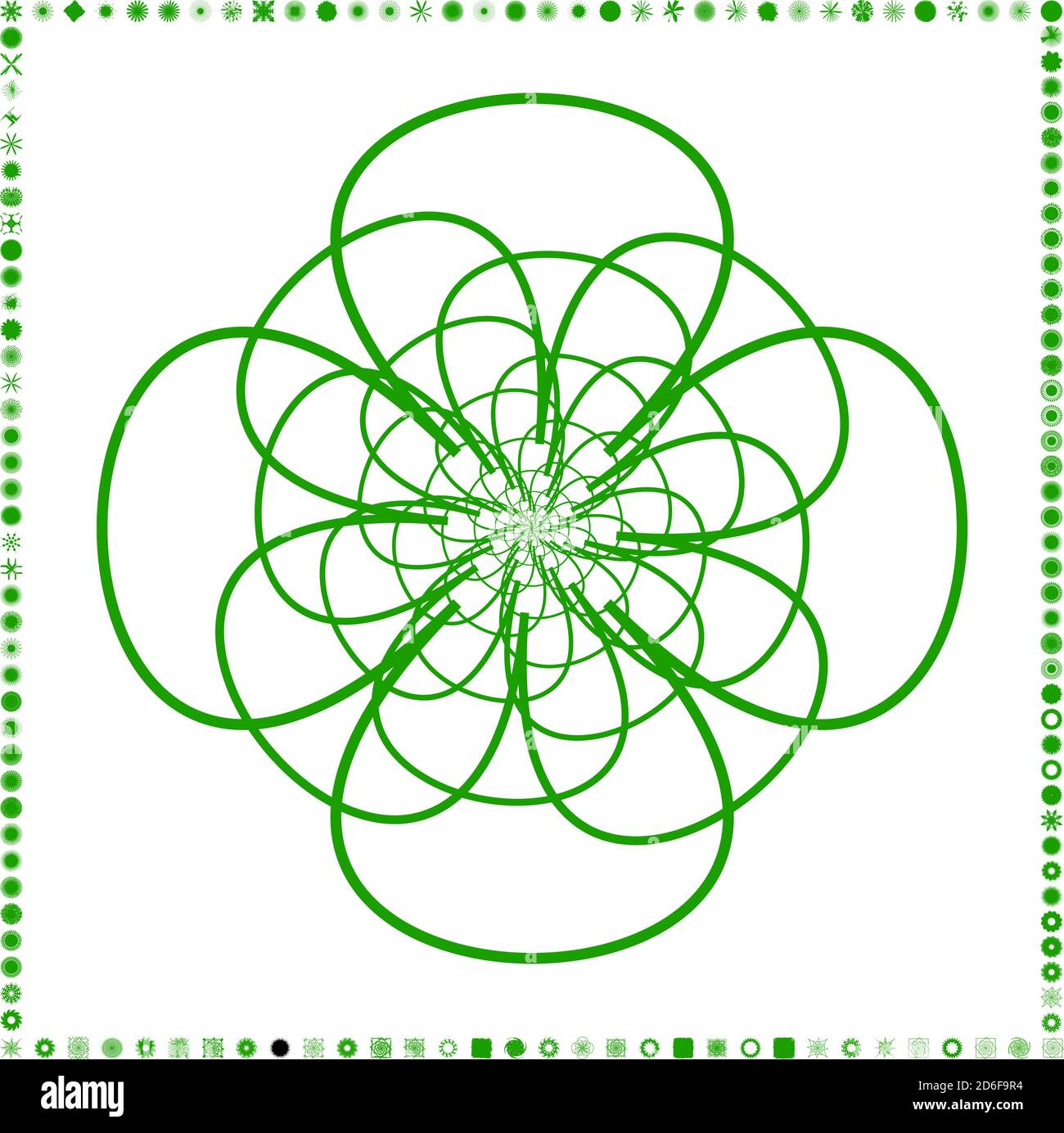 Green, organic-angular geometric generative art shapes, abstract vector ...