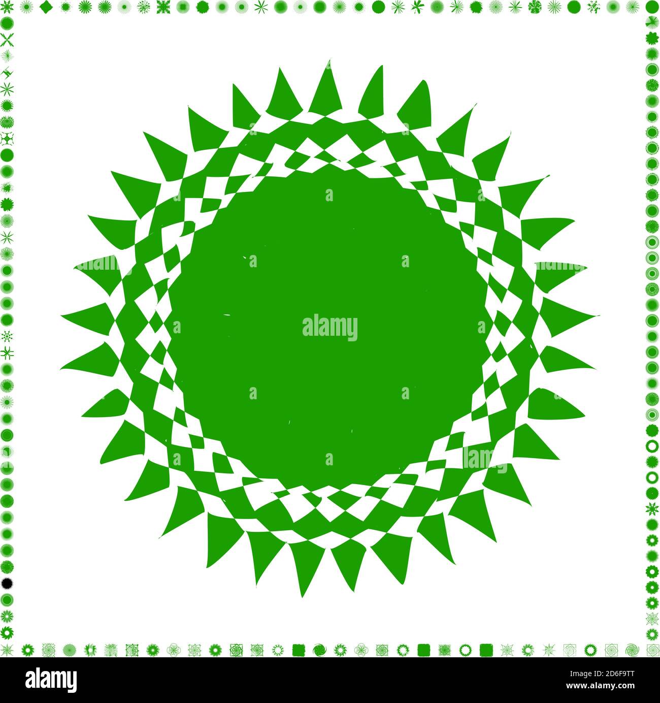 Green, organic-angular geometric generative art shapes, abstract vector ...