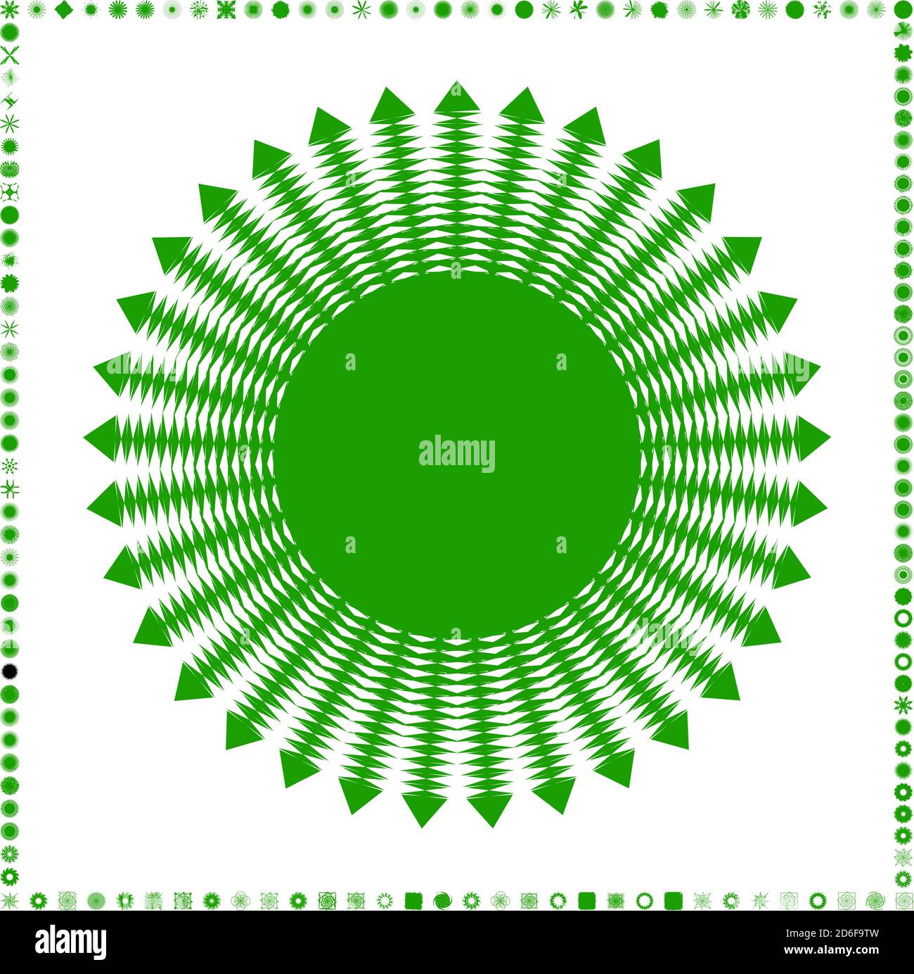 Green, organic-angular geometric generative art shapes, abstract vector ...