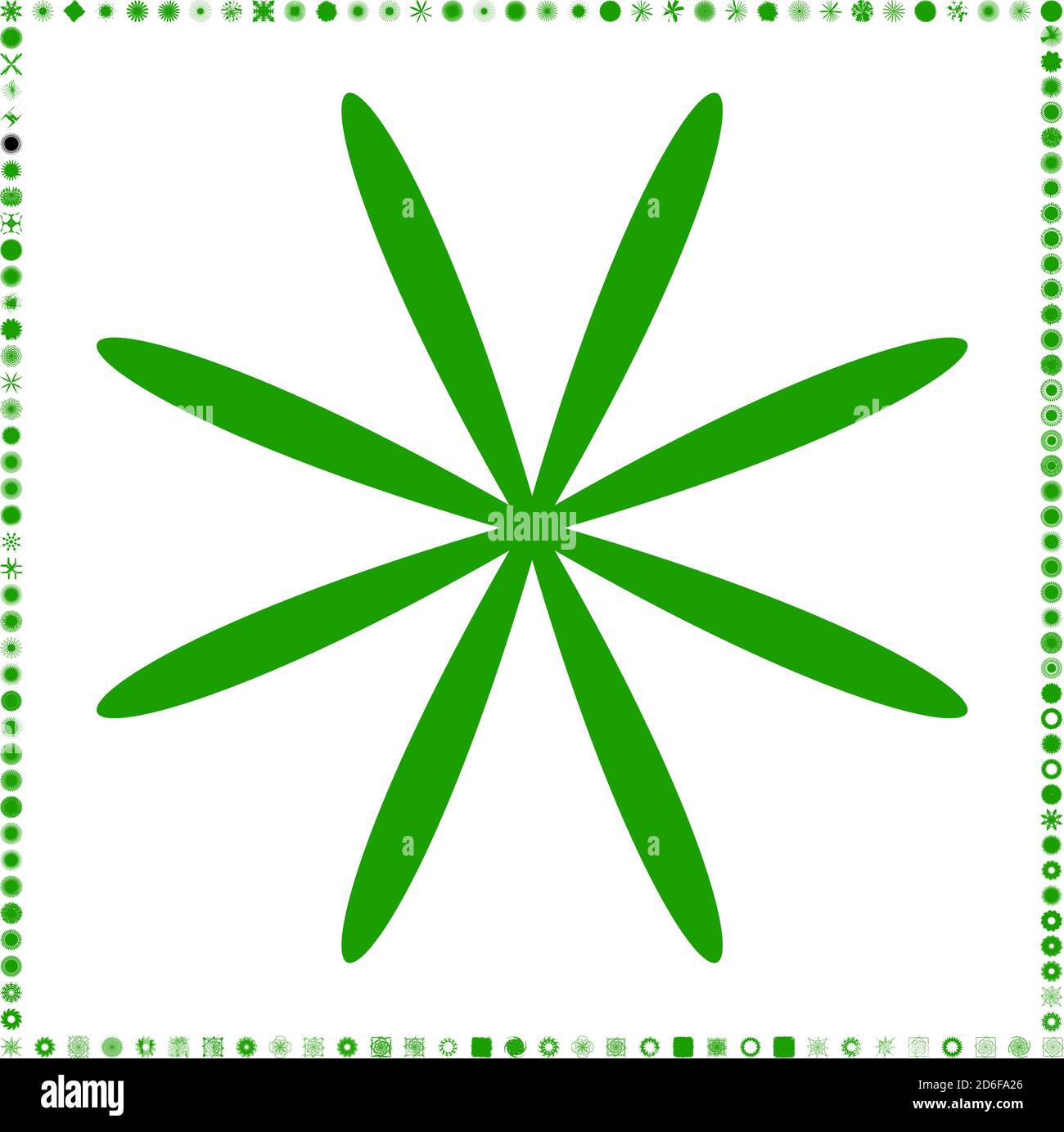 Green, organic-angular geometric generative art shapes, abstract vector ...