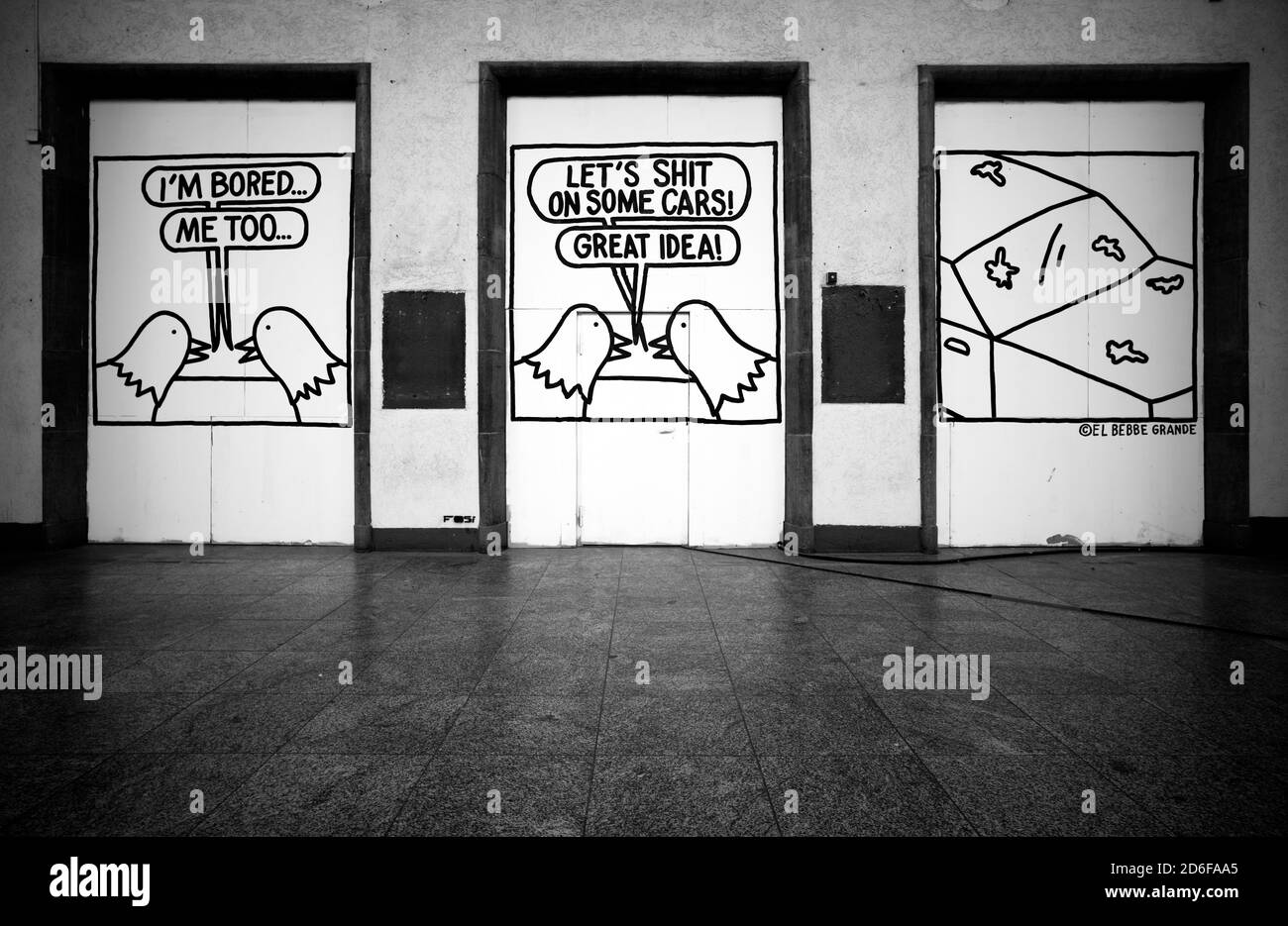 Cartoon, Secret Walls Gallery, graffiti exhibition, deliberately ...