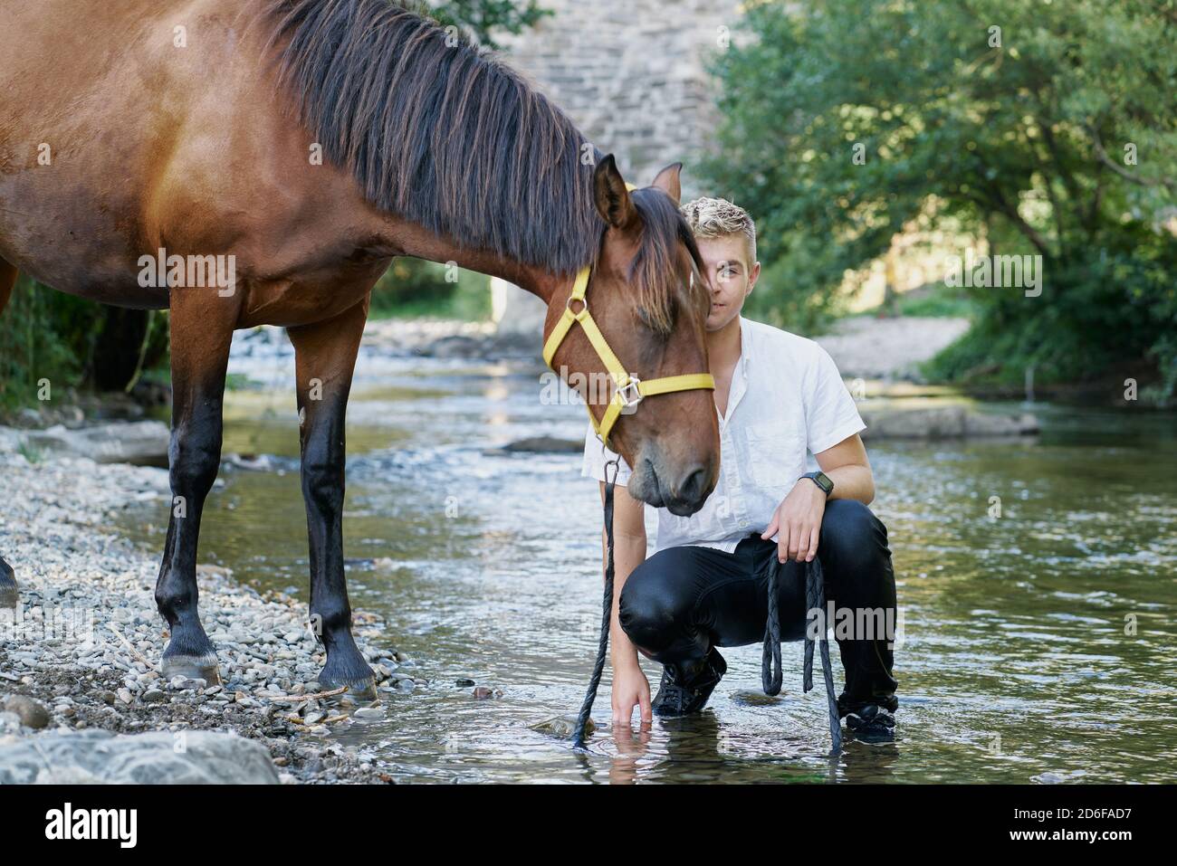Handsome man on horse hi-res stock photography and images - Alamy