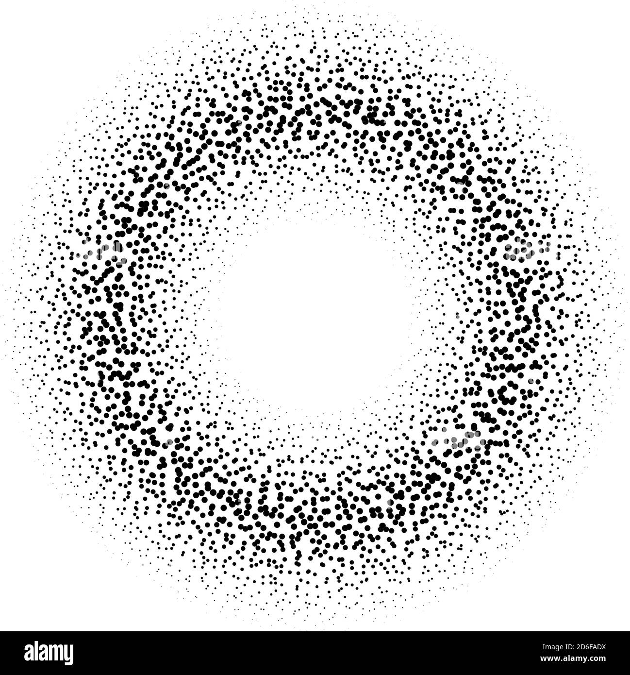 Circle halftone, screentone vector illustrations. Dots, dotted ...