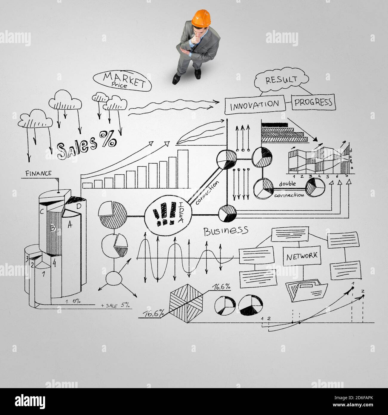 Man engineer thinking over his plan Stock Photo - Alamy