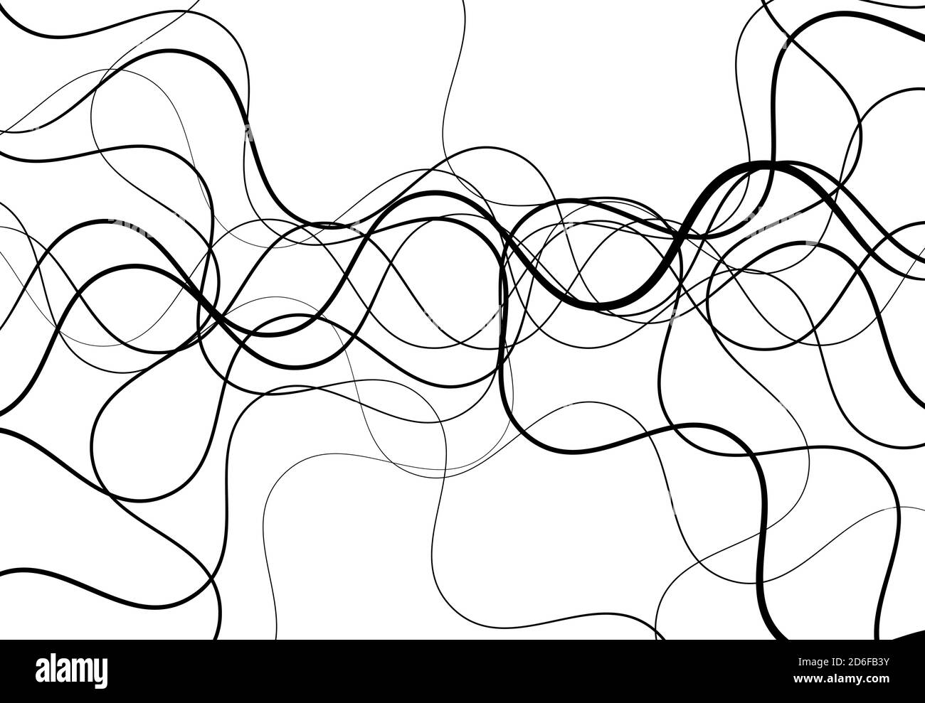 Squiggly, squiggle wavy, waving random lines abstract background ...