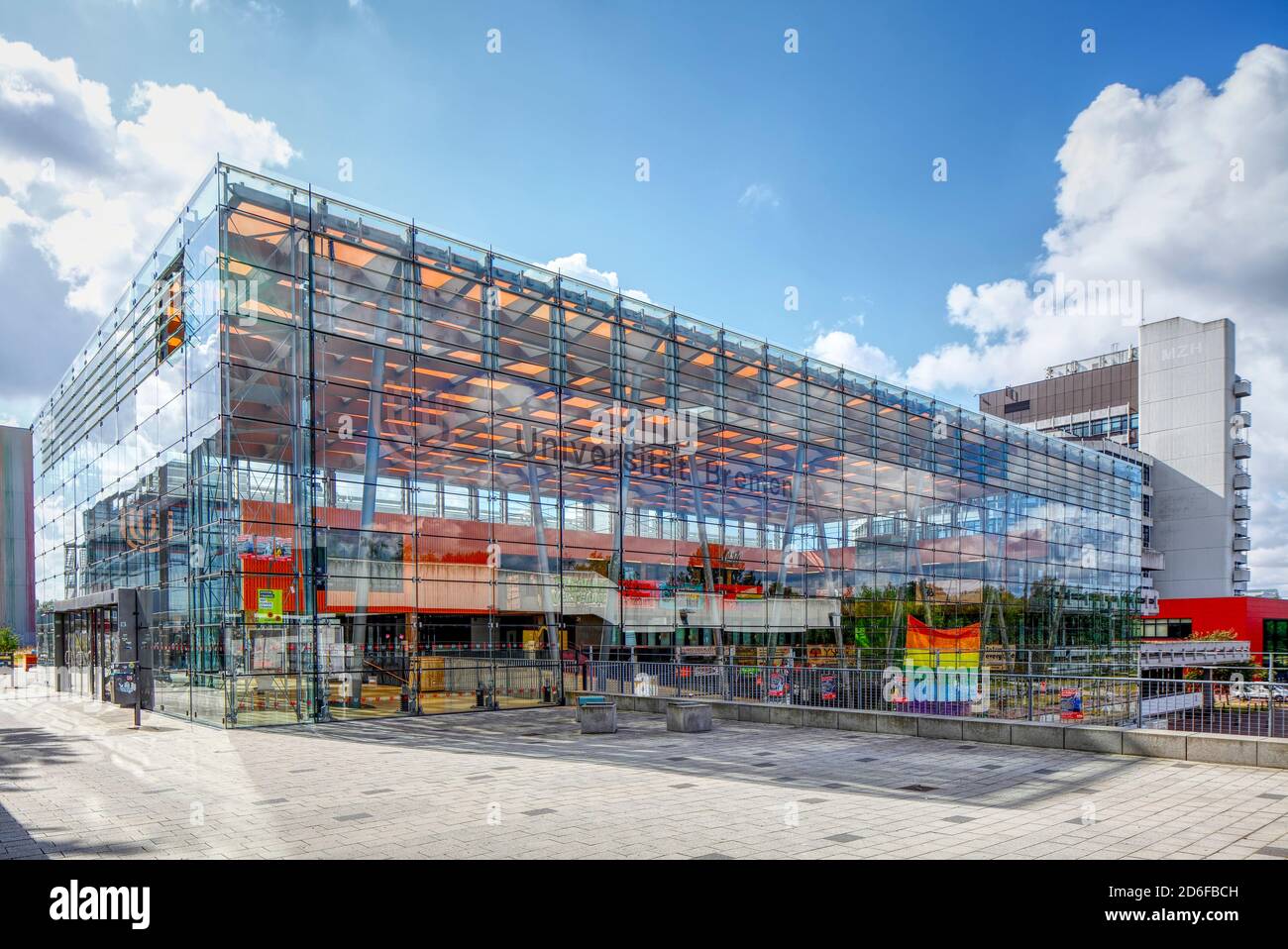 Glass hall, student house, university building, Universitaet, Bremen ...