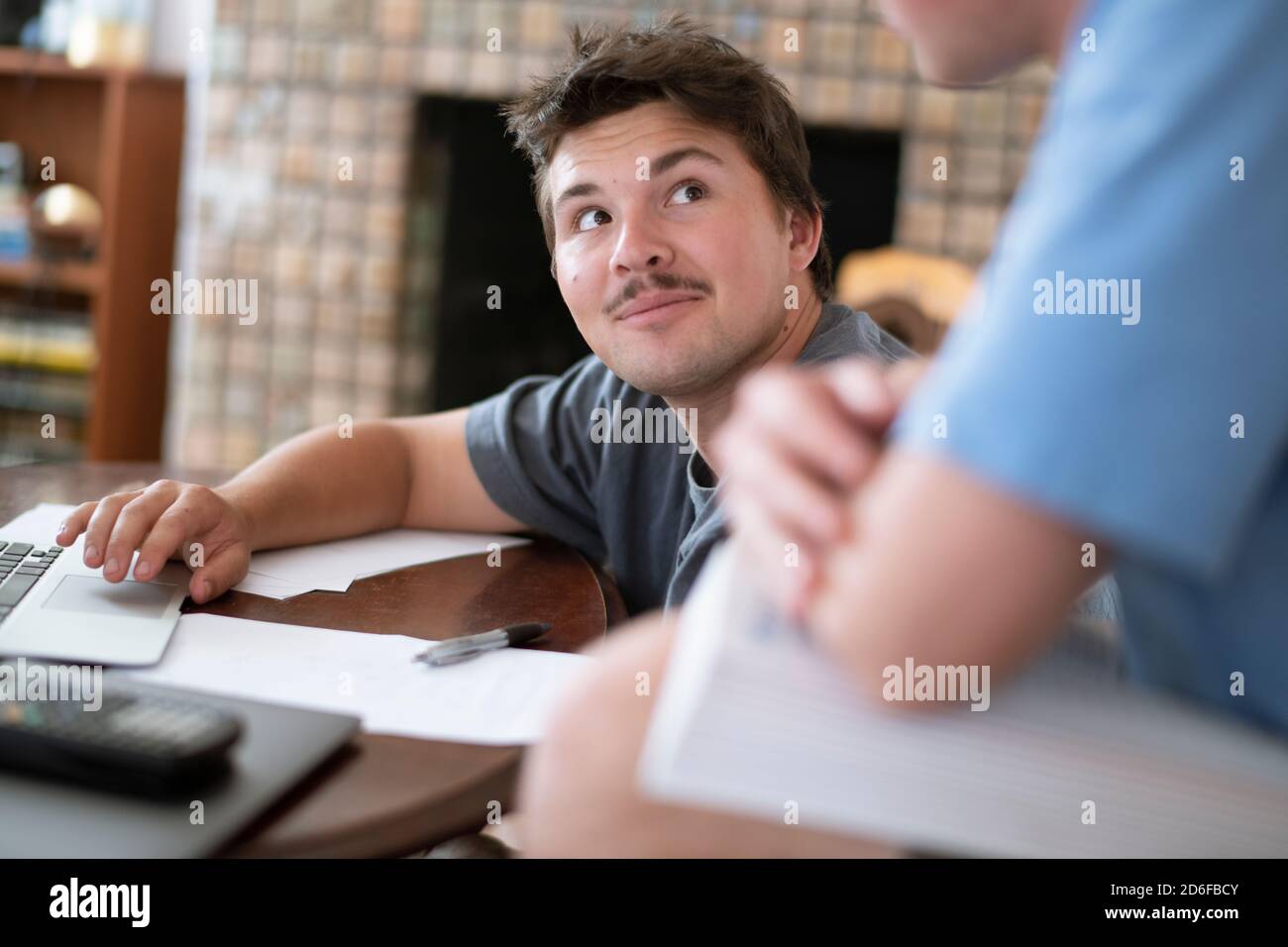 Teens doing homework hi-res stock photography and images - Alamy