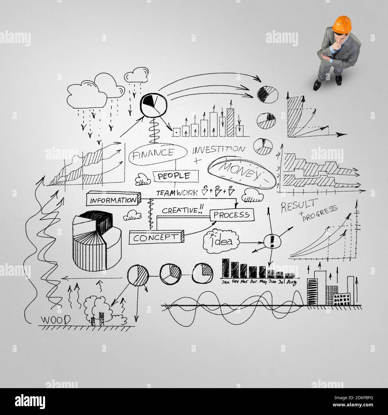 Man engineer thinking over his plan Stock Photo - Alamy