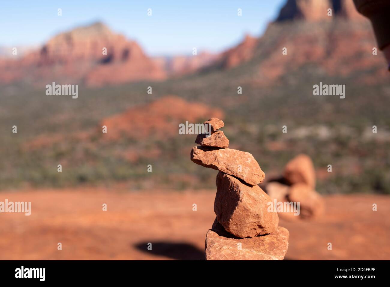Red Rock zen tower formation Stock Photo - Alamy