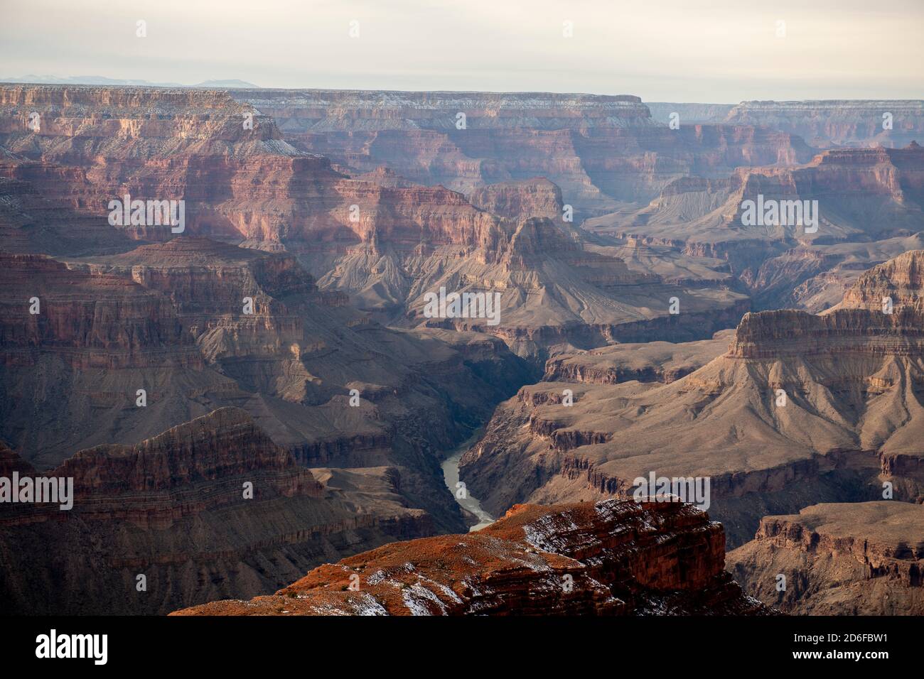 View of the Colorado River in the valley of the Grand Canyon Stock ...